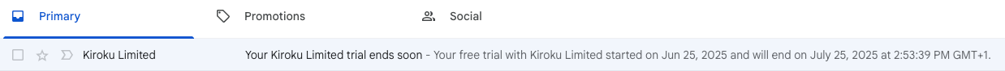 How does the Kiroku free trial work?